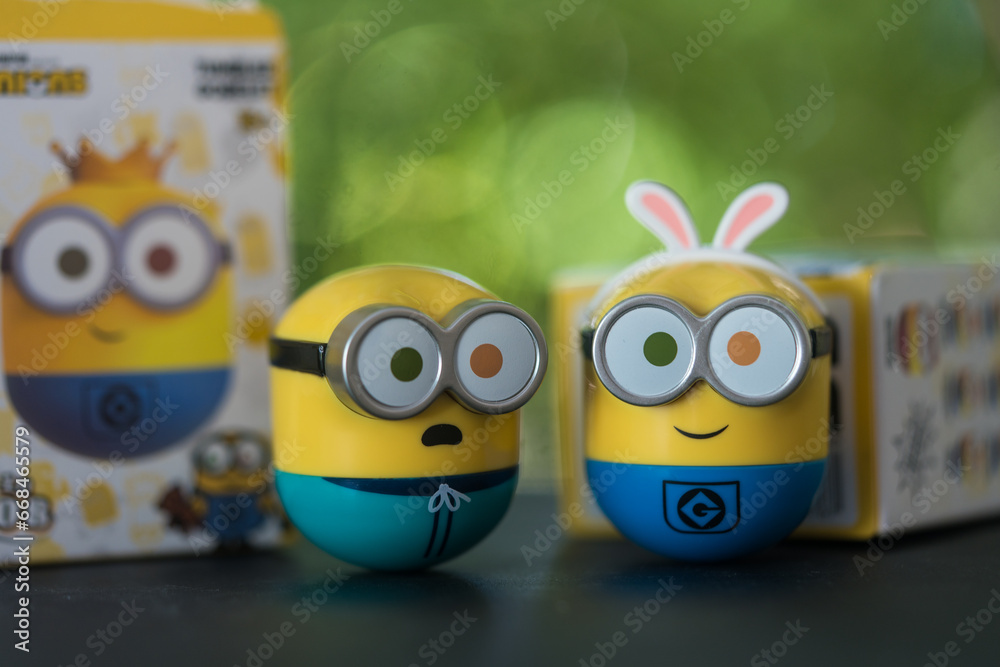 Bangkok, Thailand - October 27, 2023 : A Minions Random Box of tumbler ...