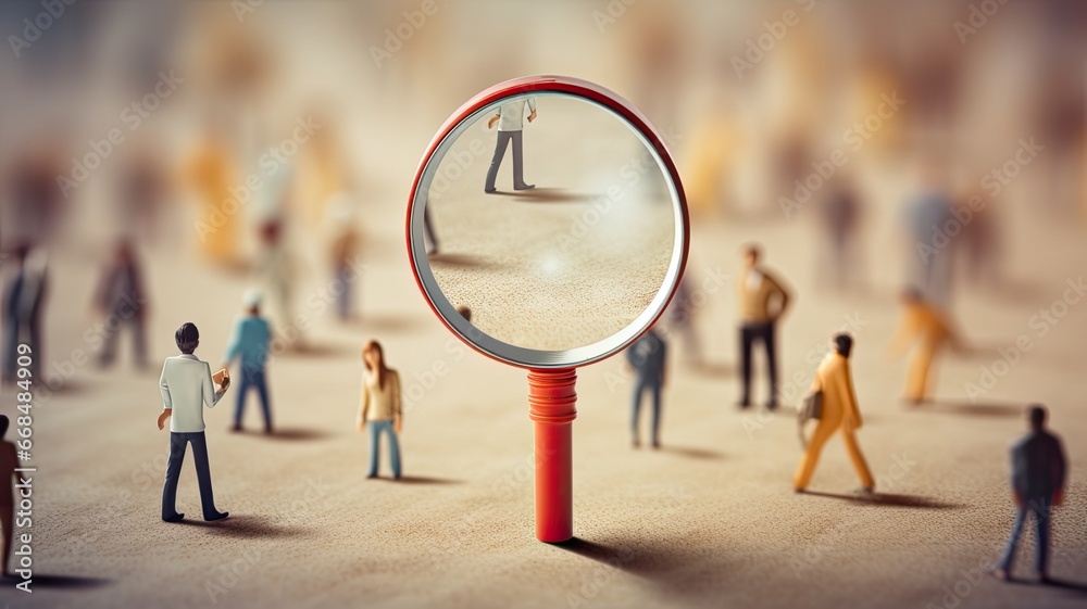 A magnifying glass examining a business's strengths and weaknesses ...