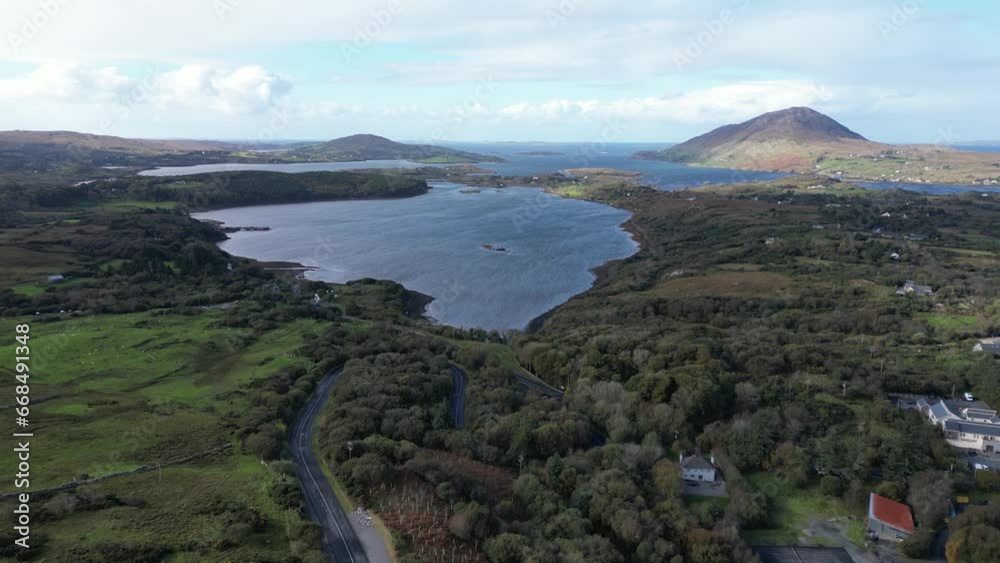 Aerial of Connemara National Park, an breathtaking natural treasure ...
