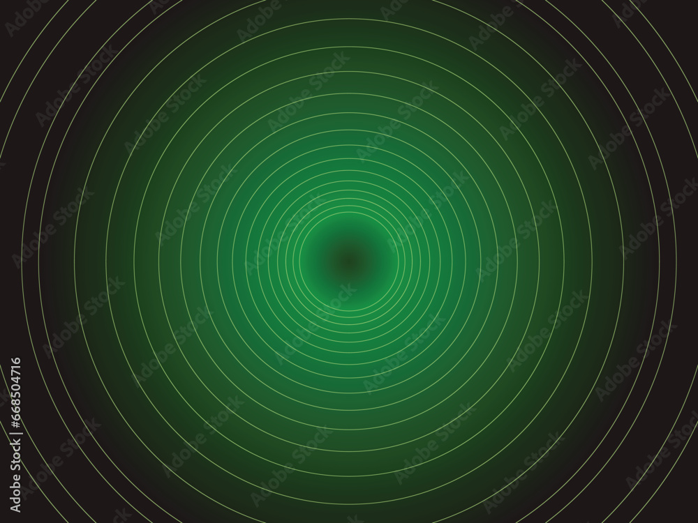 Green circular tunnel effect gradient futuristic digital machine themed ...