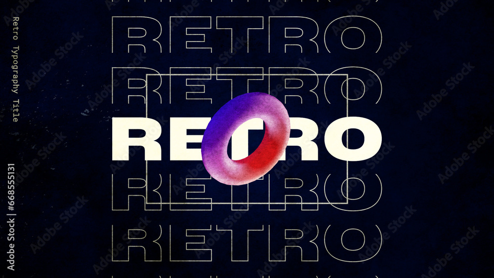 Retro Typography Title Stock Template | Adobe Stock