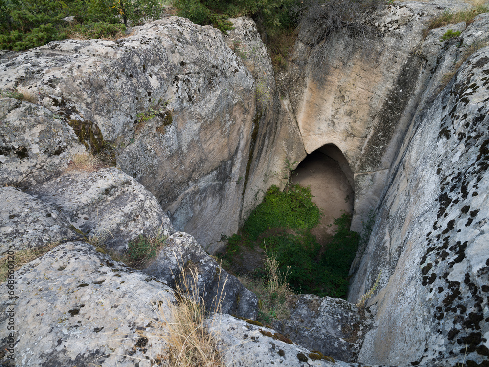 Mythological water cisterns. Midas Monument ( Yazılıkaya ) ancient city ...