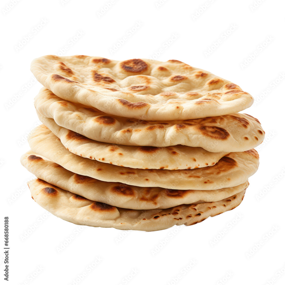 Pita Bread isolated on transparent background,transparency Stock ...