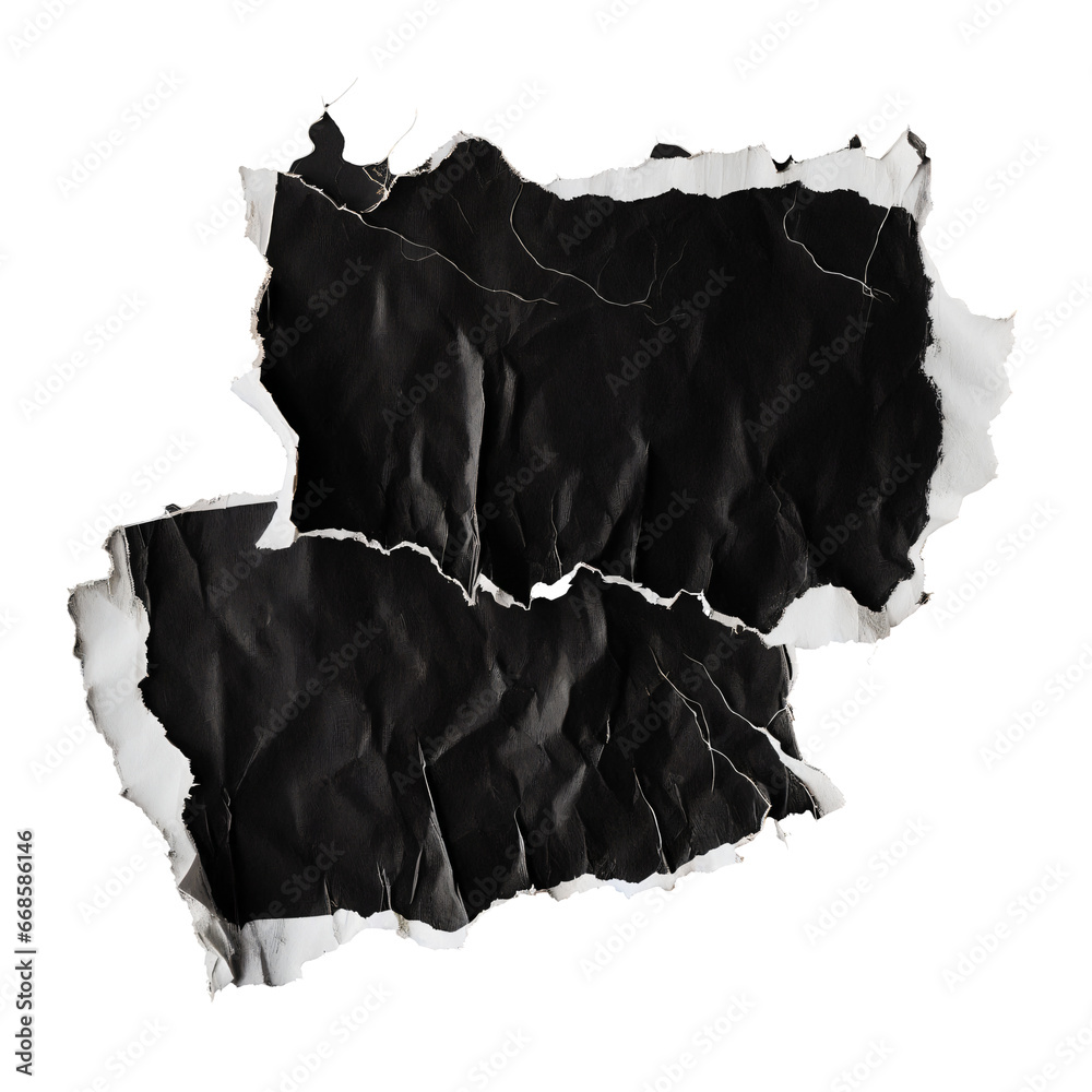 Long piece of torn black paper，for text,as text box background Stock ...