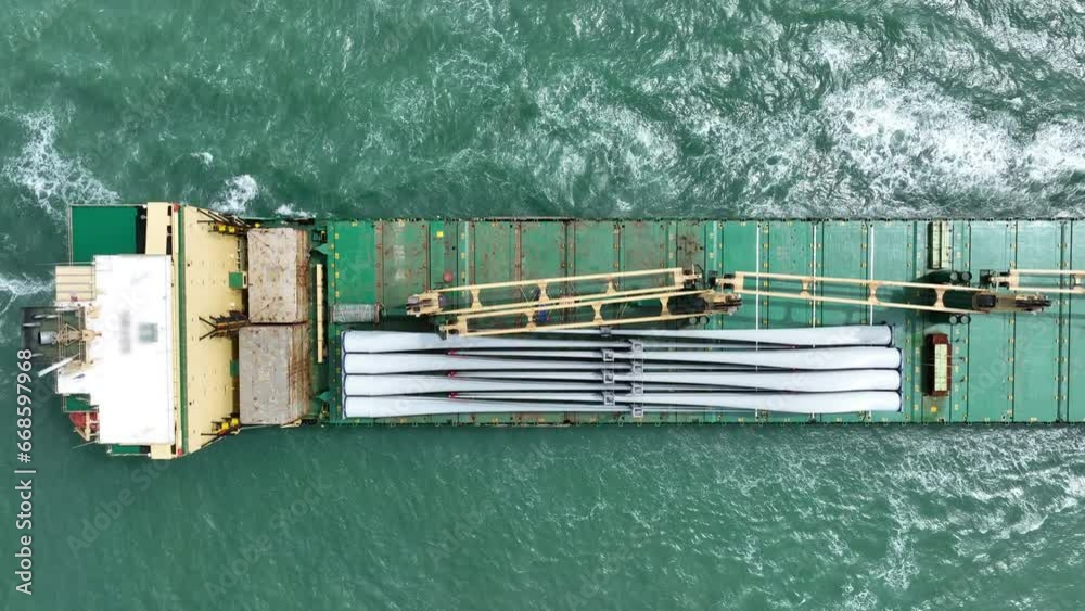 Wind Turbine on Ship, Transportation of blades for wind turbines on a ...