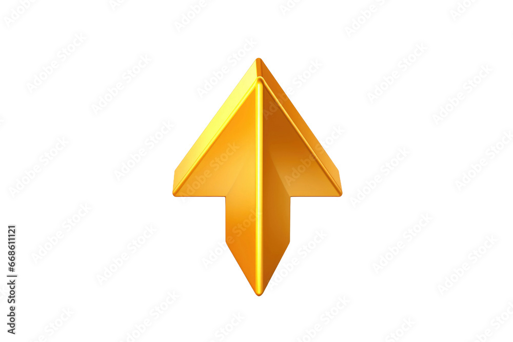 Stylish 3D Arrow Symbol Isolated on Transparent Background Isolated on ...