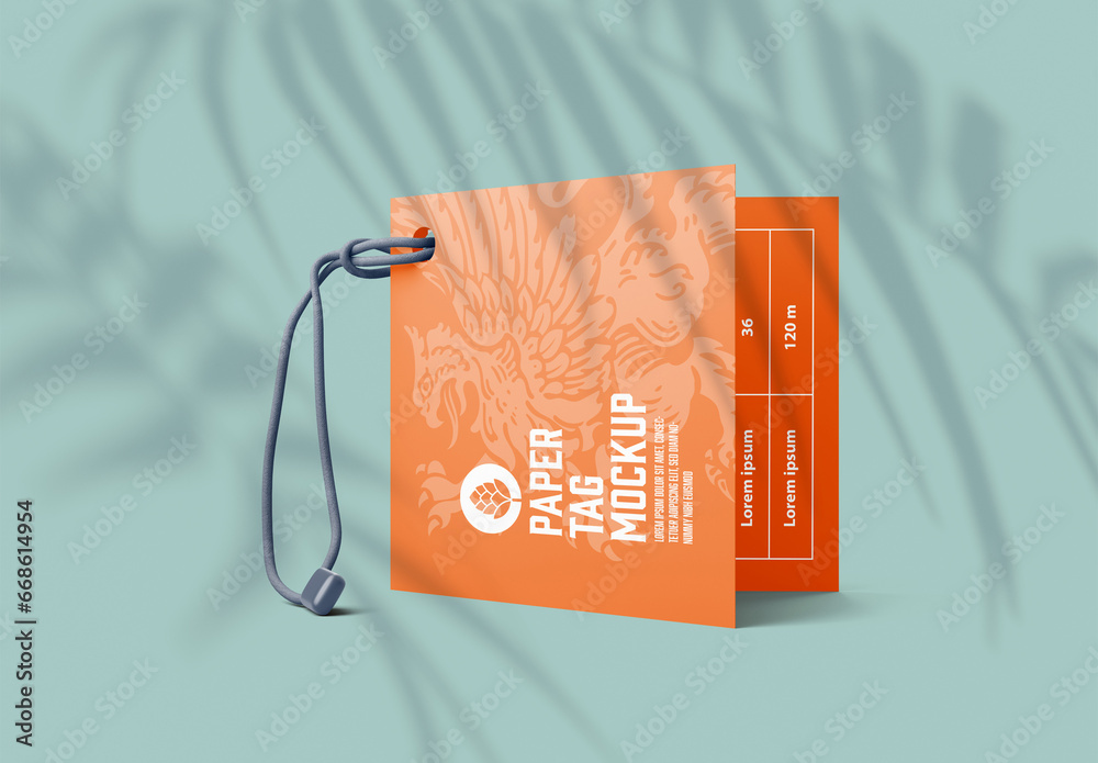 Pack Paper Tag Mockup Stock Template | Adobe Stock
