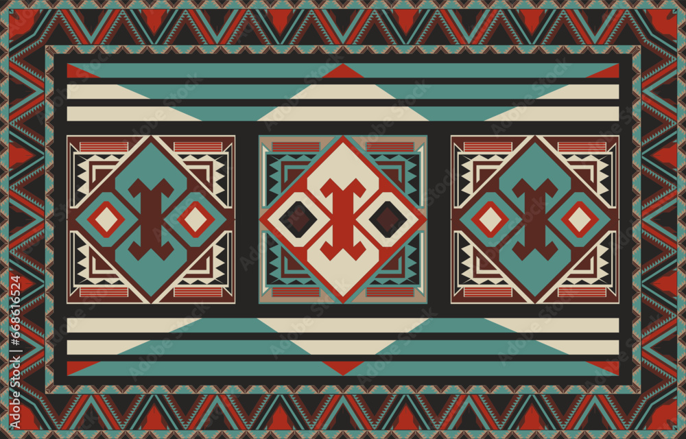 Traditional carpet, indigenous people, symbol of S-shape, belief of ...