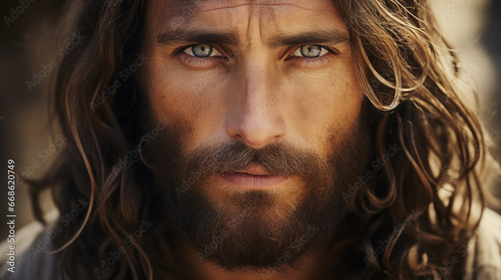 Jesus Christ portrait close-up. Stock Photo | Adobe Stock
