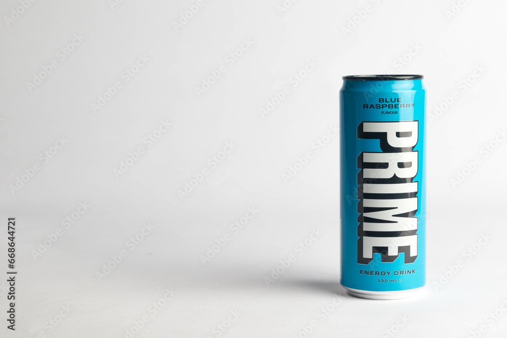 London, United Kingdom, 18th October 2023:- A Can of Blue Raspberry ...