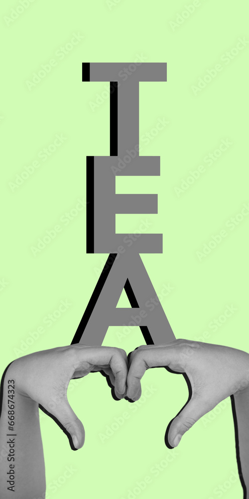 Team letters isolated on light green background. Word applying M letter ...