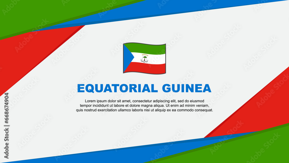 Equatorial Guinea Flag Abstract Background Design Template. Equatorial ...