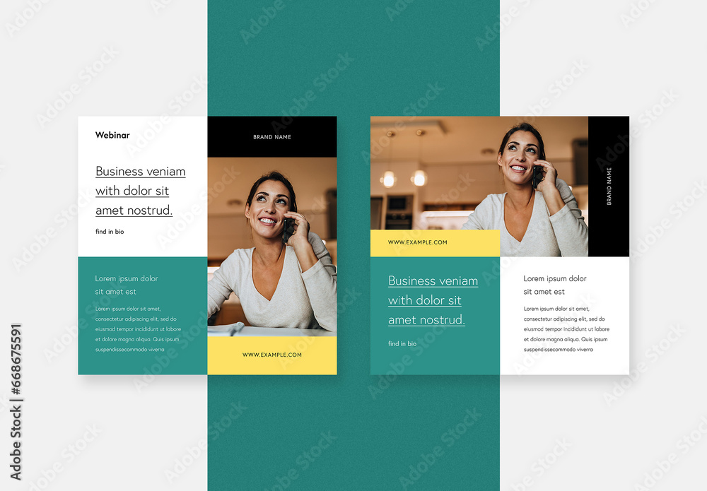 Modern Business Social Media Post Layout For Promotional Purpose Stock ...