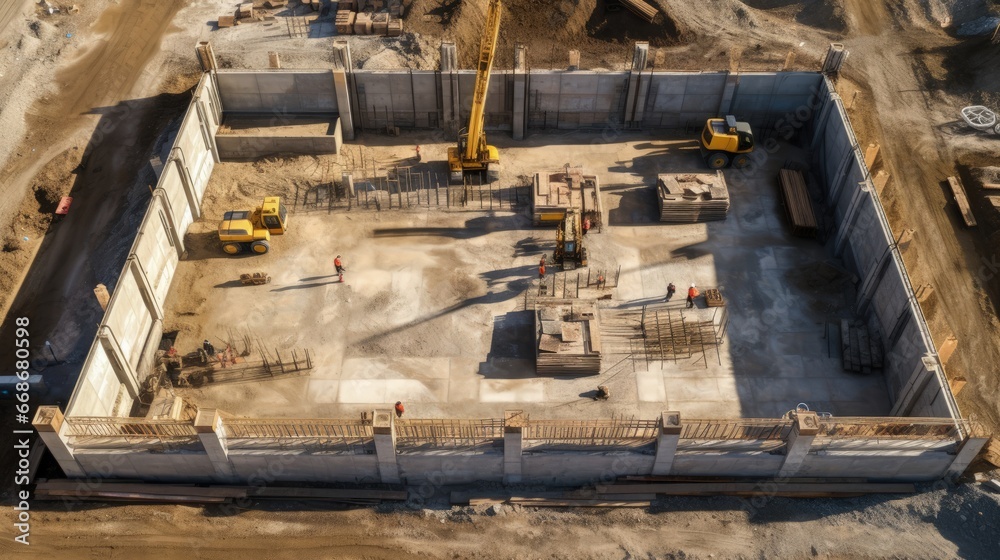 Monolithic reinforced concrete foundations or grillages for the ...