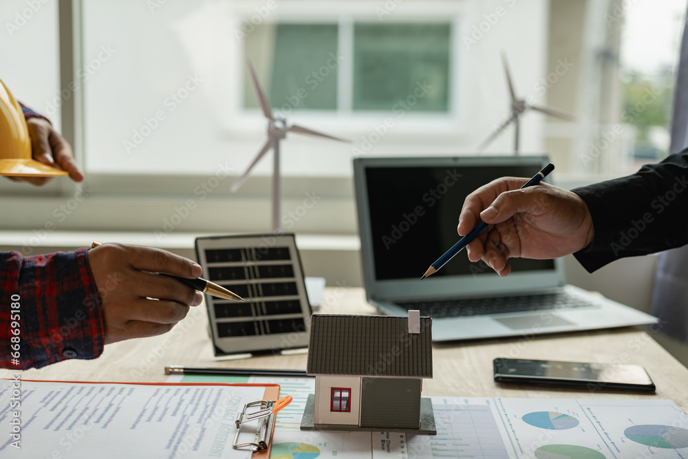 Renewable energy concept discusses about solar panels and renewable ...