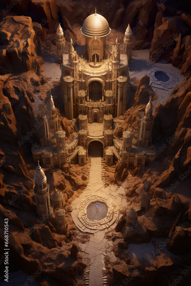 DnD Map Castle in the Dreaming Dunes Stock Illustration | Adobe Stock