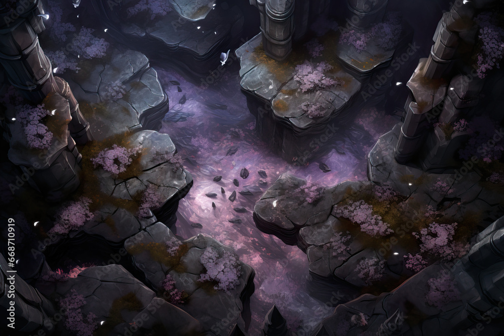 DnD Map Bewitched Breeze Cave From Above. Stock Illustration | Adobe Stock