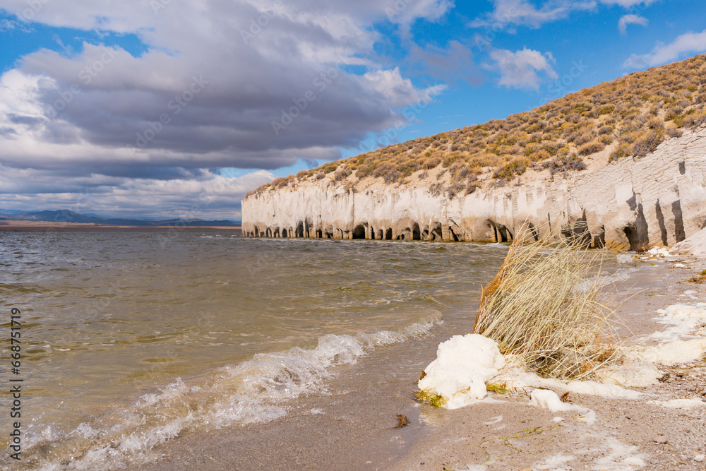 Views of the Crowley Lake and Crowley Lake Columns outside of Bishop ...