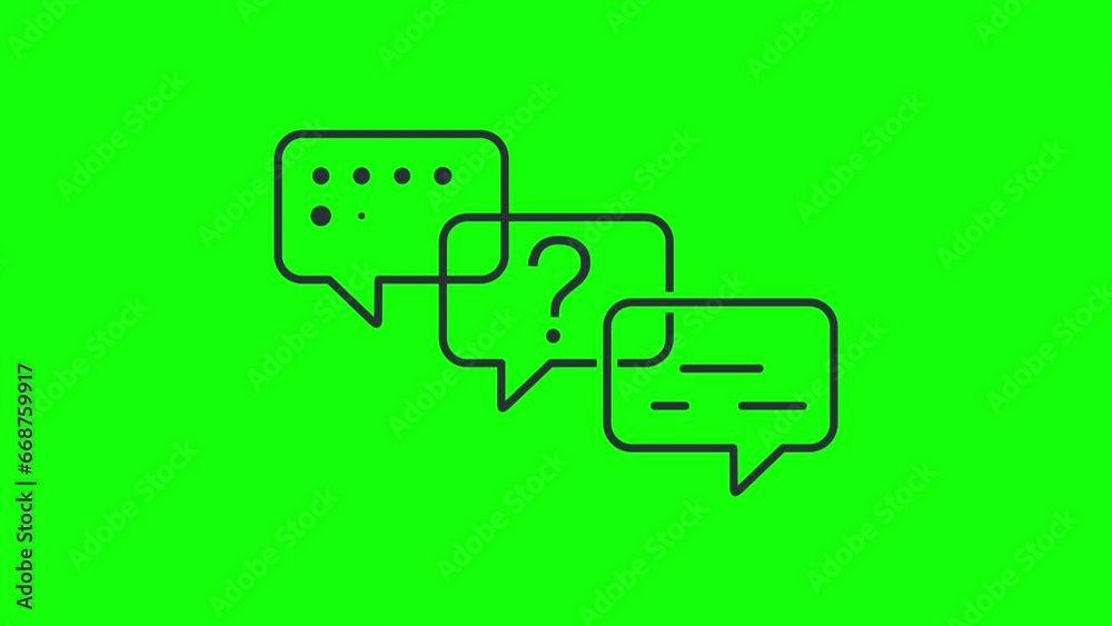 Dialogue, interview. Symbol, designation of dialogue. Green background ...