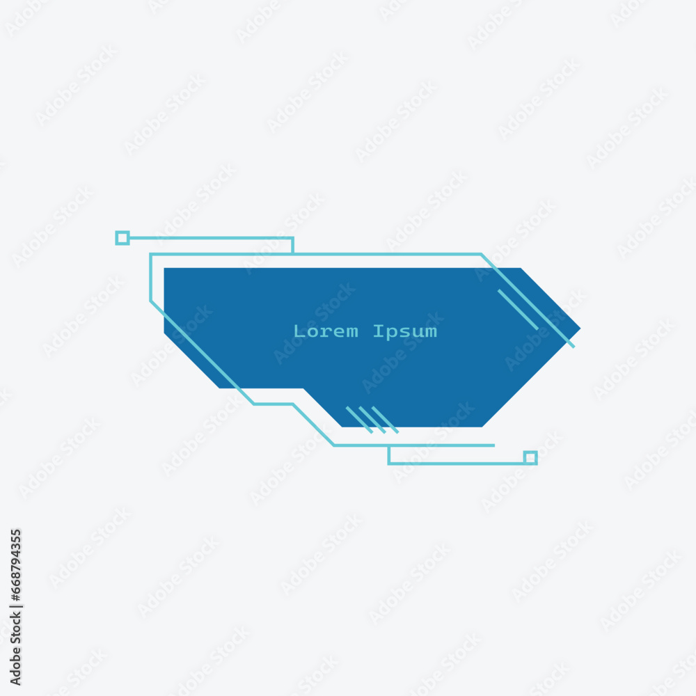Digital callout titles. Futuristic textbox template, frame box with ...