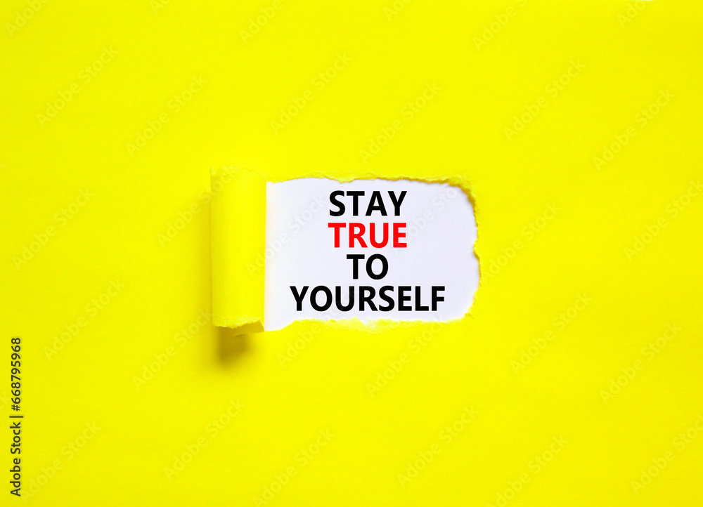 Stay true to yourself symbol. Concept word Stay true to yourself on ...
