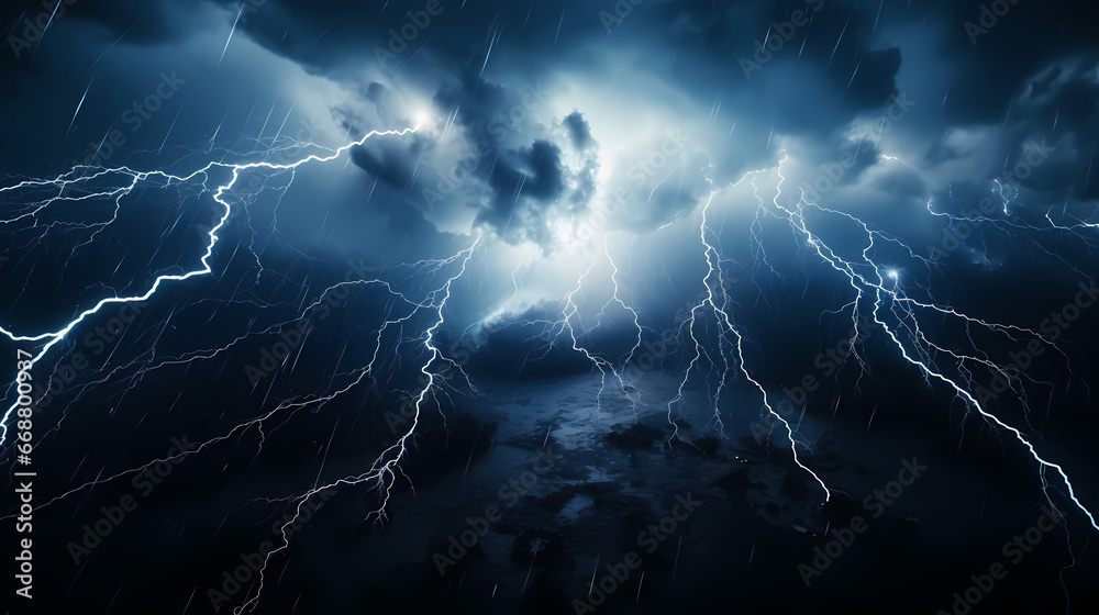 Thunderstorm lightning PPT background poster wallpaper web page Stock ...