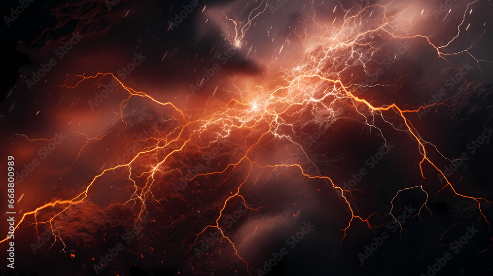 Thunderstorm lightning PPT background poster wallpaper web page Stock ...