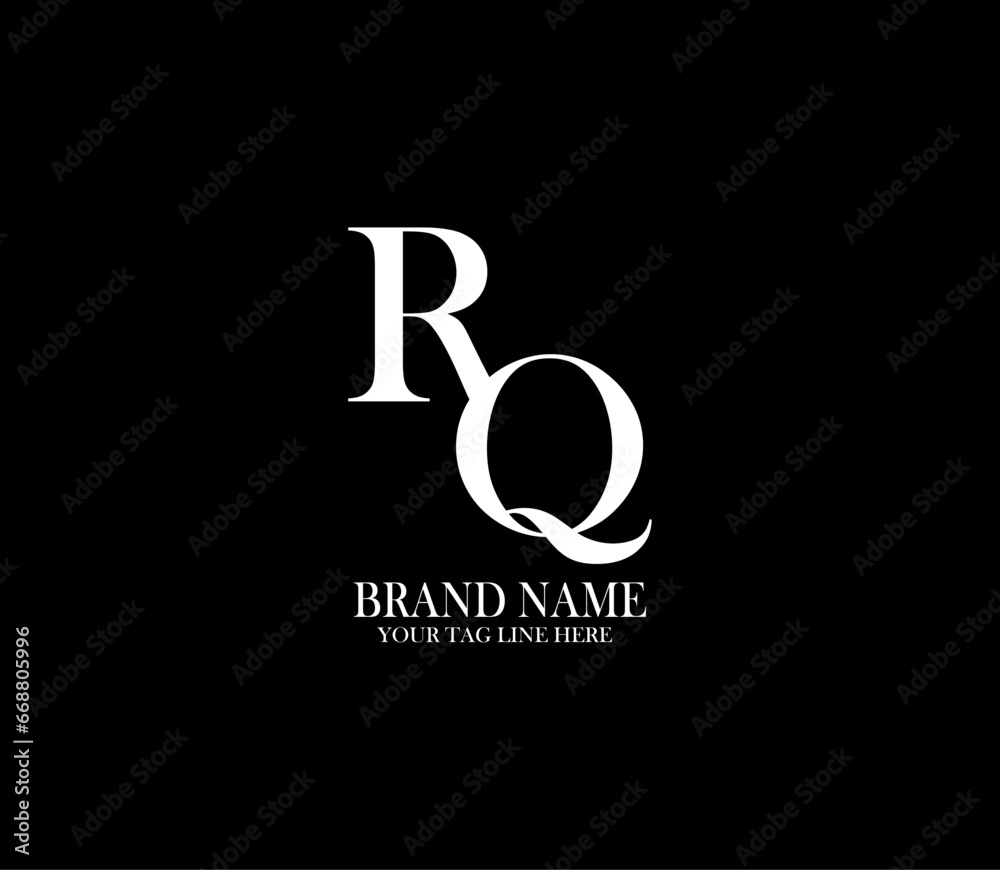 RQ letter logo. Alphabet letters Initials Monogram logo. background ...