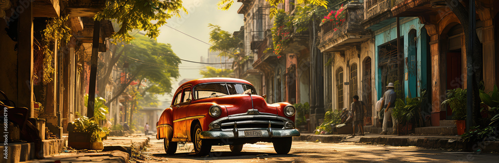 Caribbean Time Capsule: An Old Car on Haitian or Cuban Street Poster ... Caribbean Time Capsule: An Old Car on Haitian or Cuban Street Poster ...