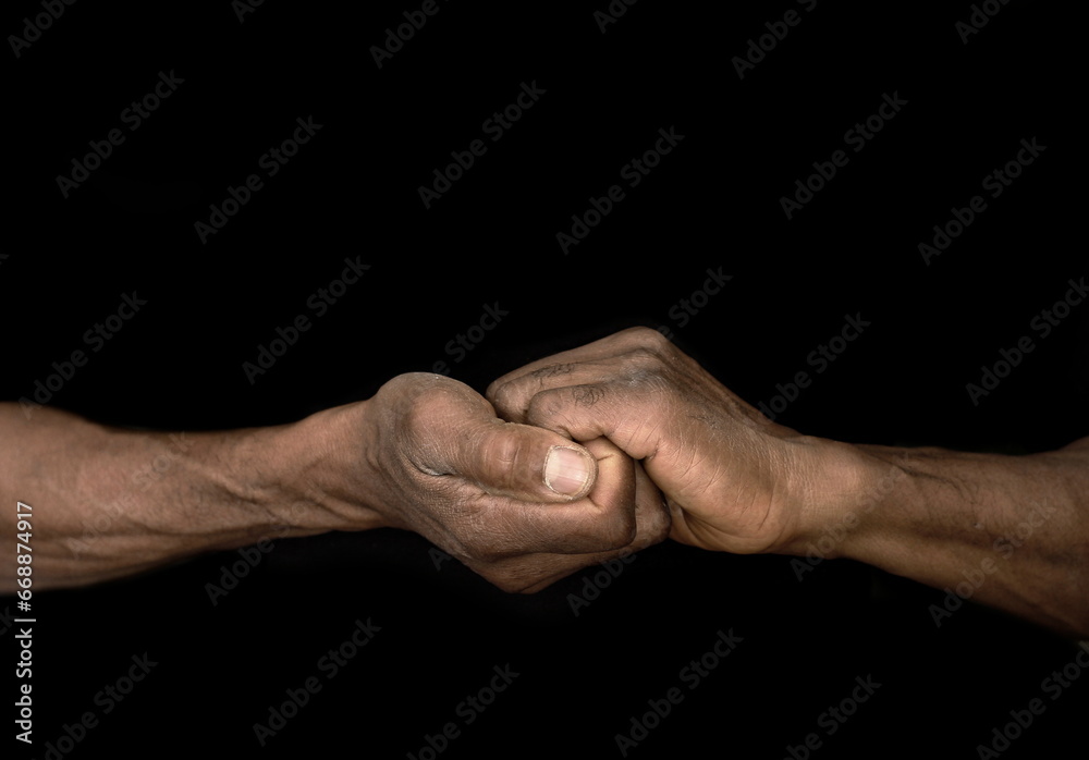 sign language with hand gestures speaking body language with people on ...