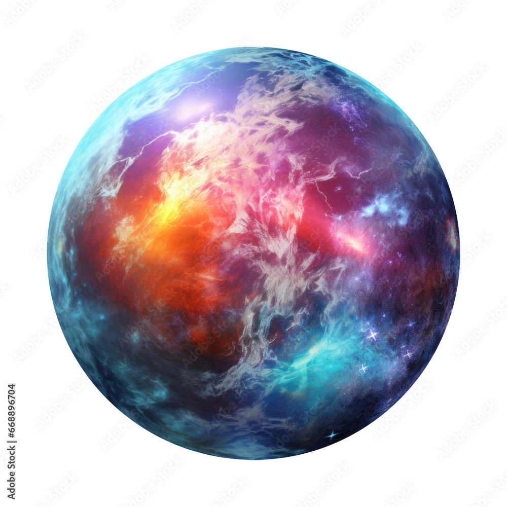 Blue neon planet isolated on transparent background. Stock Illustration ...