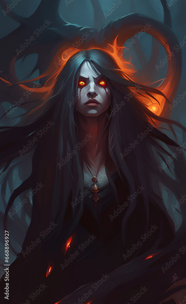 Blurred ghost silhouette in bedroom window at night horror scene on ...