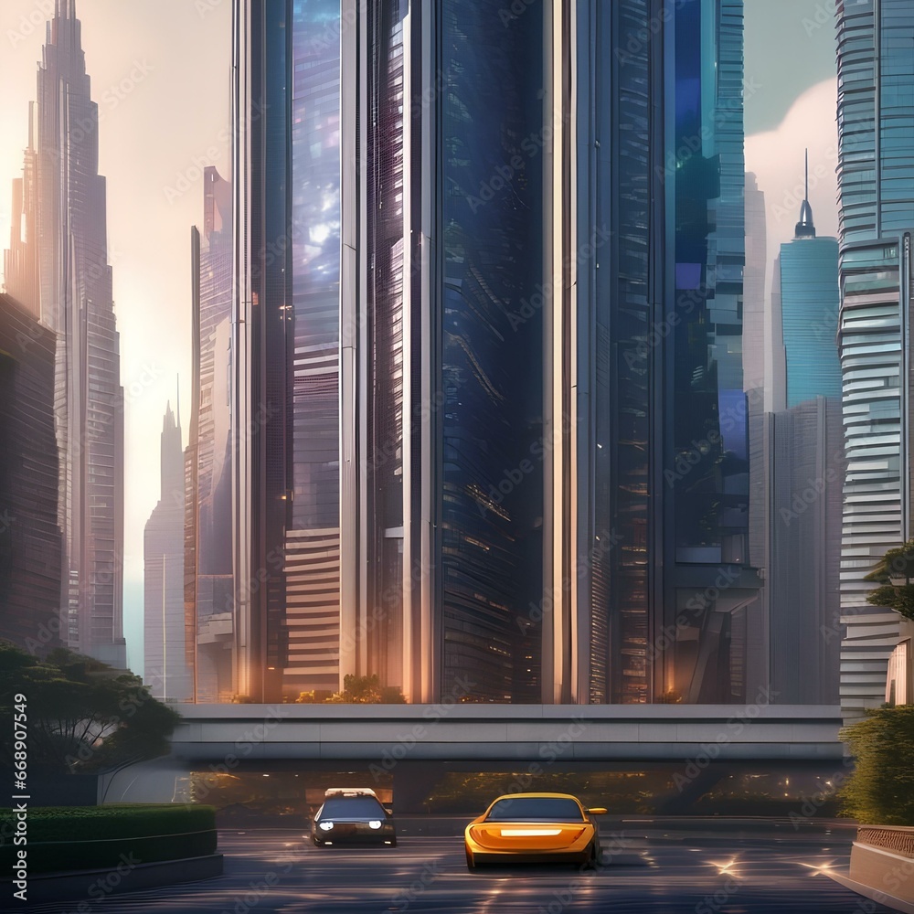 61 Create a pixel art futuristic metropolis with towering skyscrapers ...