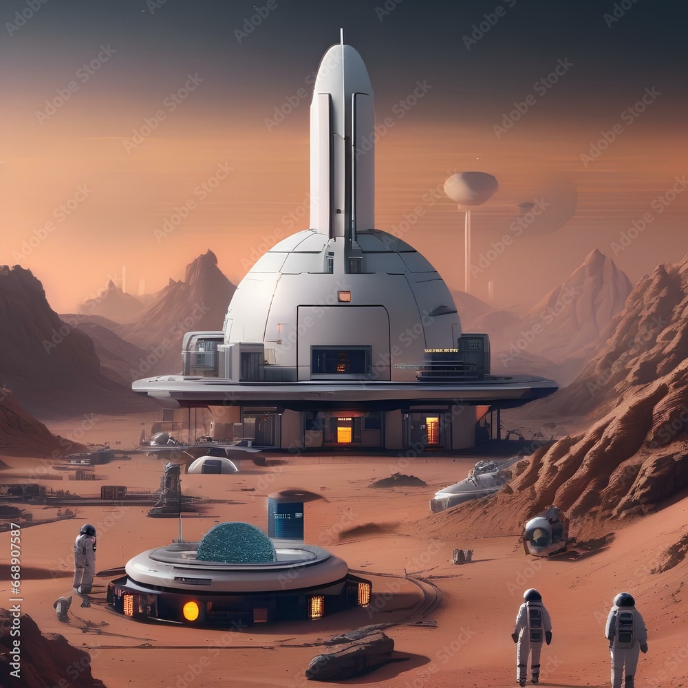 71 Illustrate a pixel art lunar colony with astronauts and futuristic ...