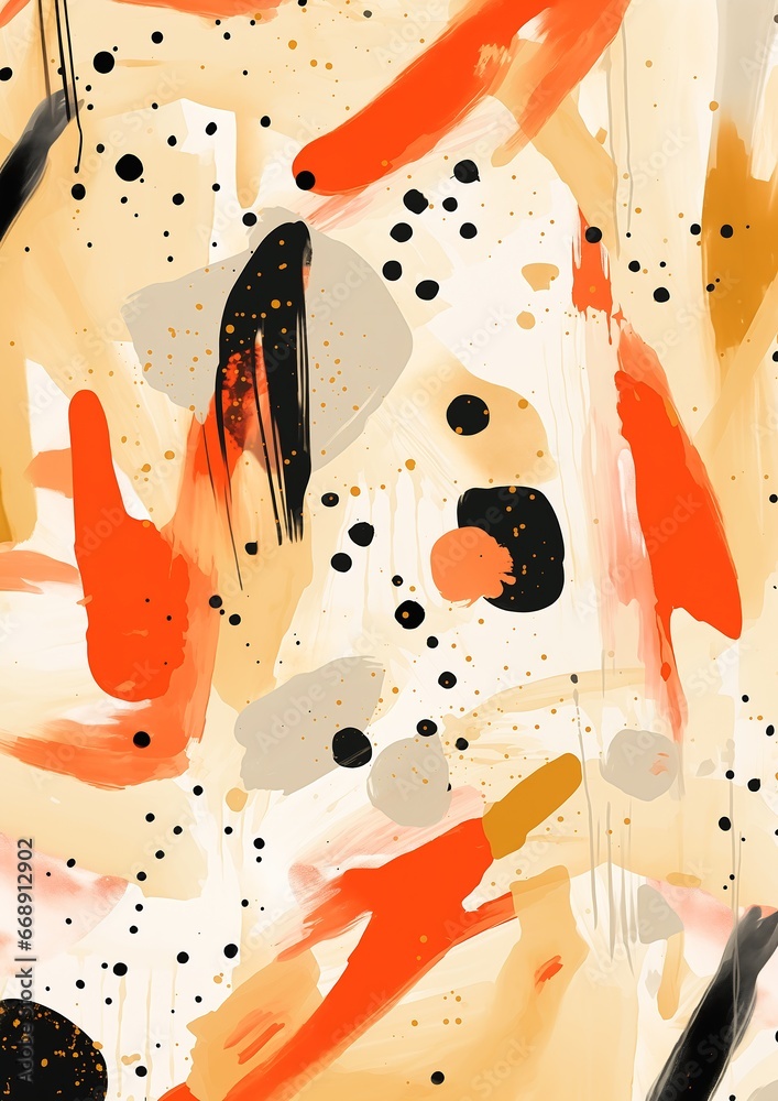 pattern orange black paint design milk expressive splotch sparse cave ...