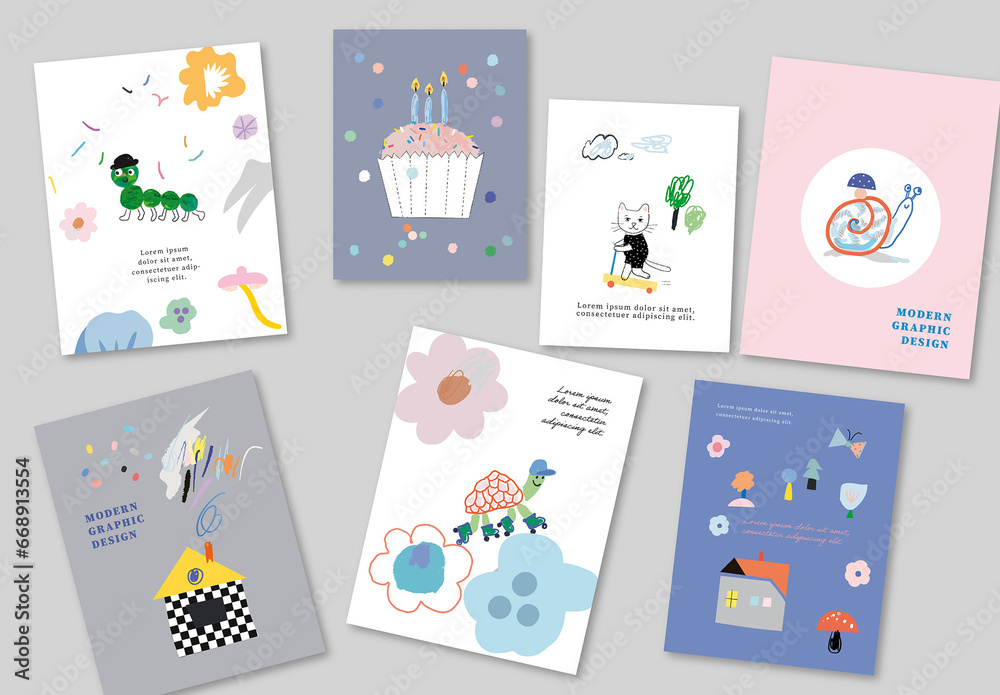 Fun Creative Posters Layout Stock Template | Adobe Stock