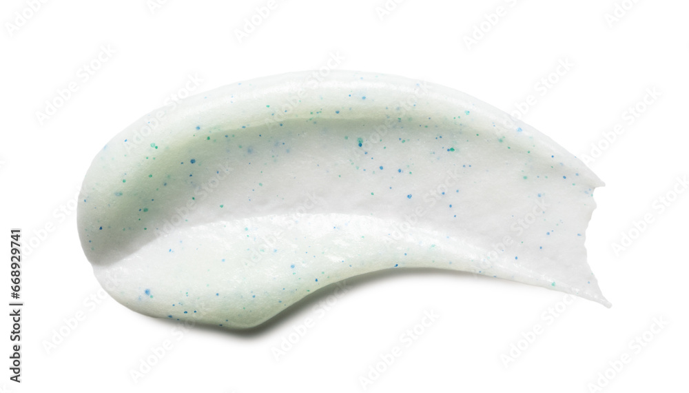 Face scrub smear swatch isolated on white. Exfoliating skincare product ...