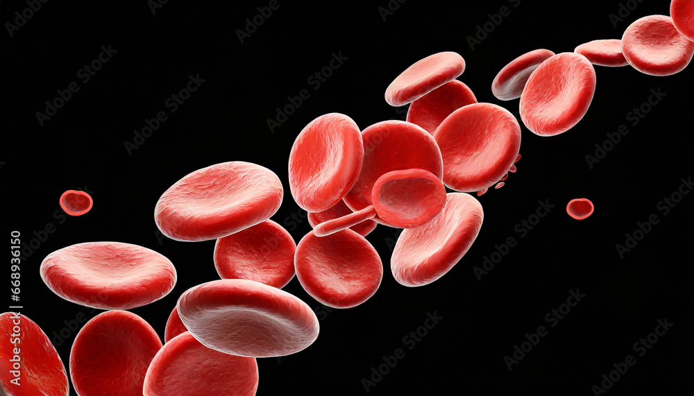 3d flow red blood cells iron platelets erythrocyte realistic medical ...