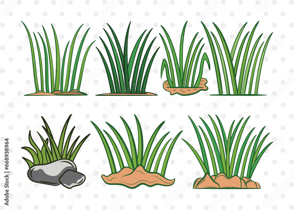 Grass Clipart SVG Cut File | Plants Svg | Lawn Grass Svg | Tall Grass ...