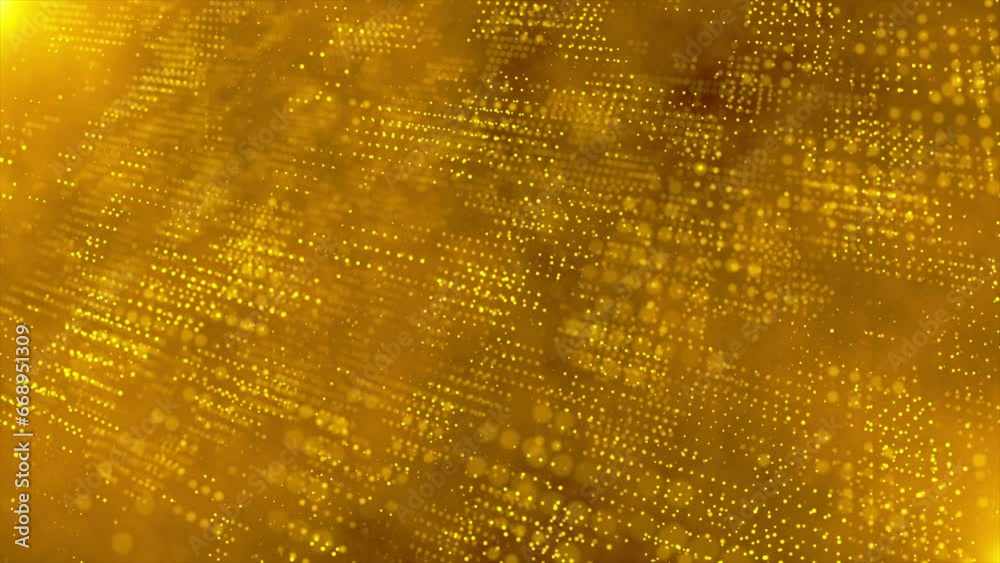 Golden abstract digital technology backgrounds. Futuristic digital binary data and streaming ...