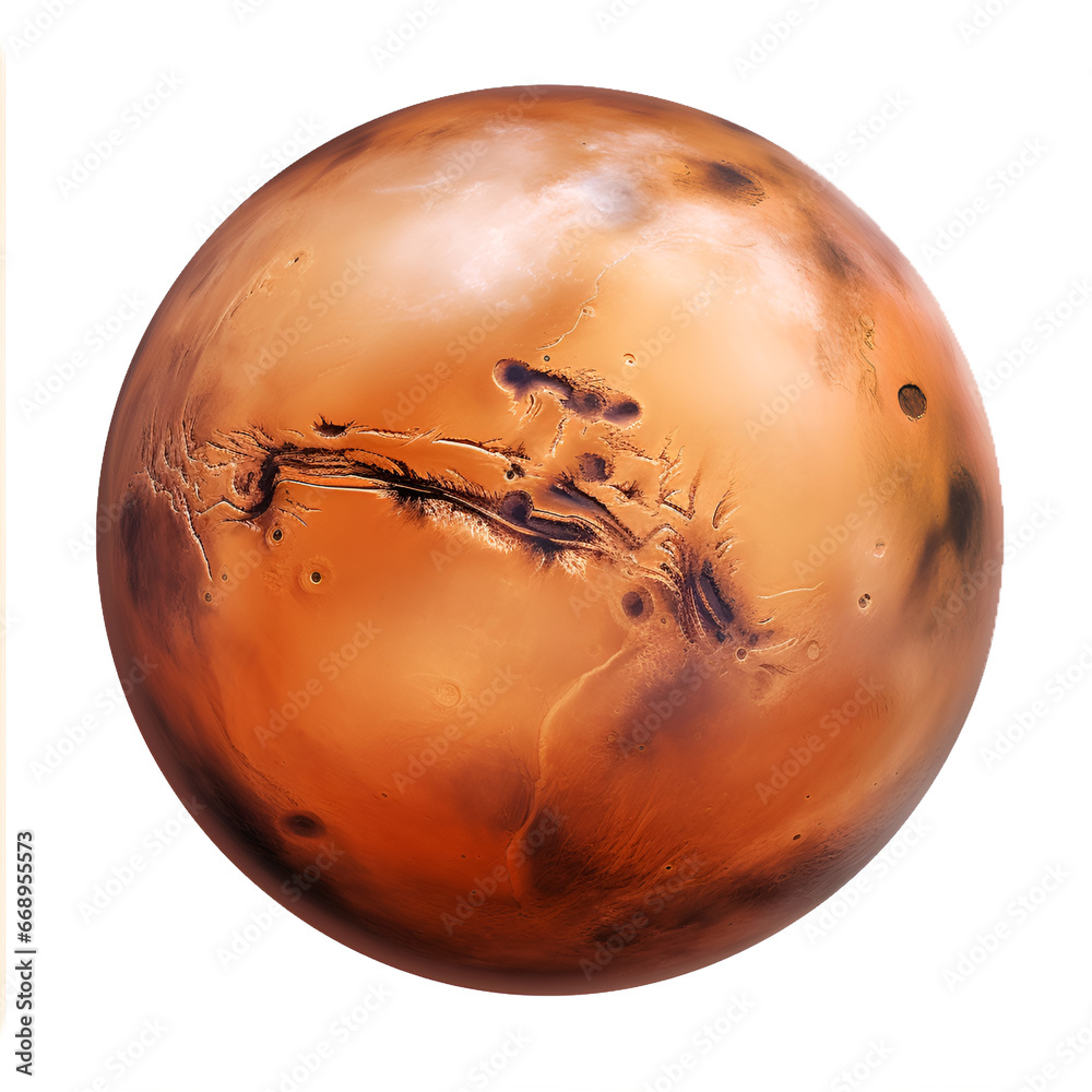 mars planet isolated on transparent background cutout Stock ...