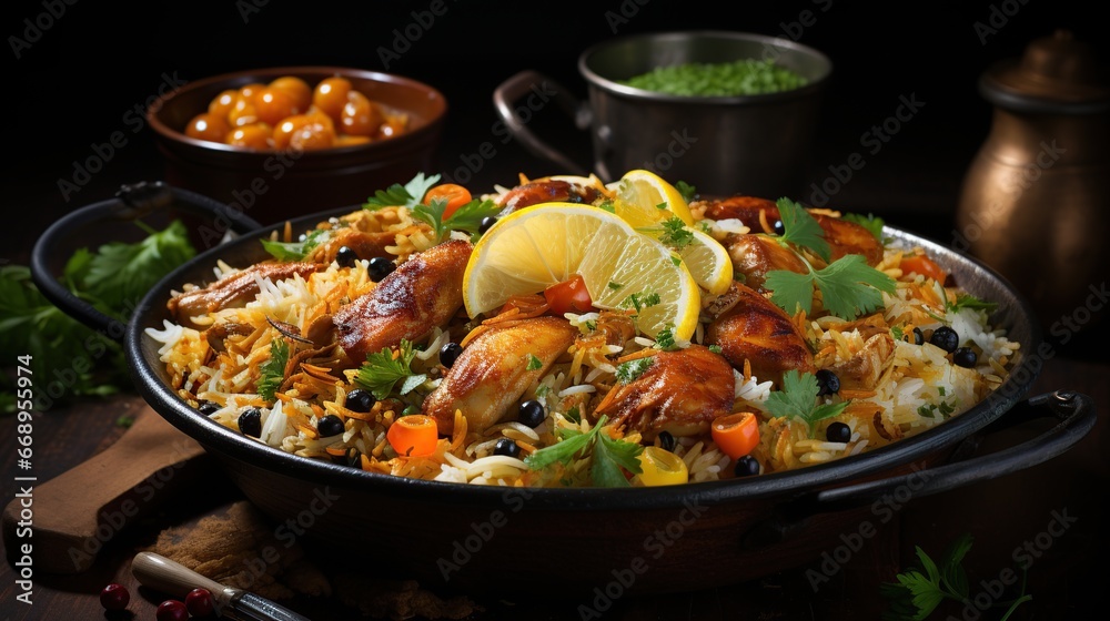 Indian food Curry butter chicken, Palak Paneer, Chiken Tikka, Biryani ...