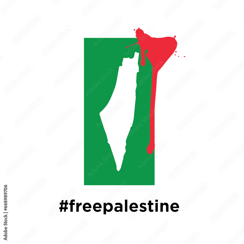 Free Palestine | Palestine Flag | Palestine Map with flag Colors Stock ...