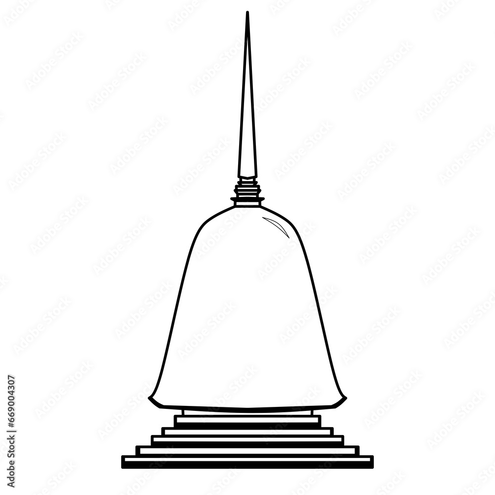 Simple doodle Temple element illustration inspired by Temple , line art ...