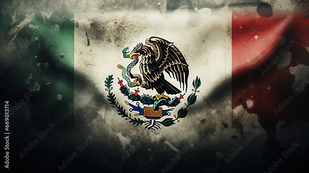 Mexican flag and cartoon characters wearing the flag,AI generated ...