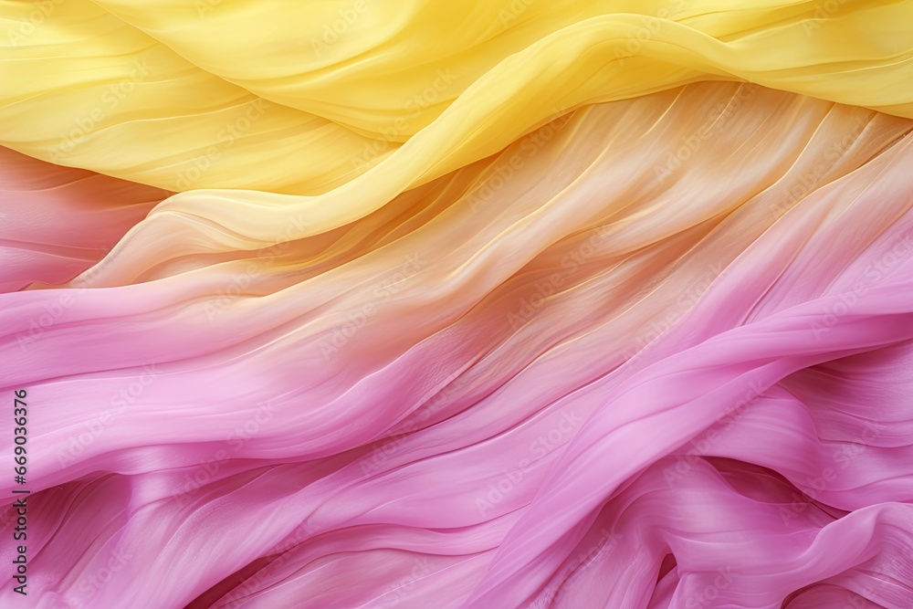 Chiffon Carnival: Pink and Yellow Color Fabric Textures for Vibrant and ...