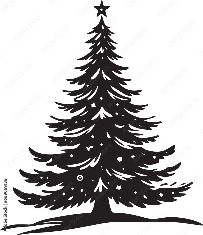 christmas tree EPS, christmas tree Silhouette, christmas tree Vector ...