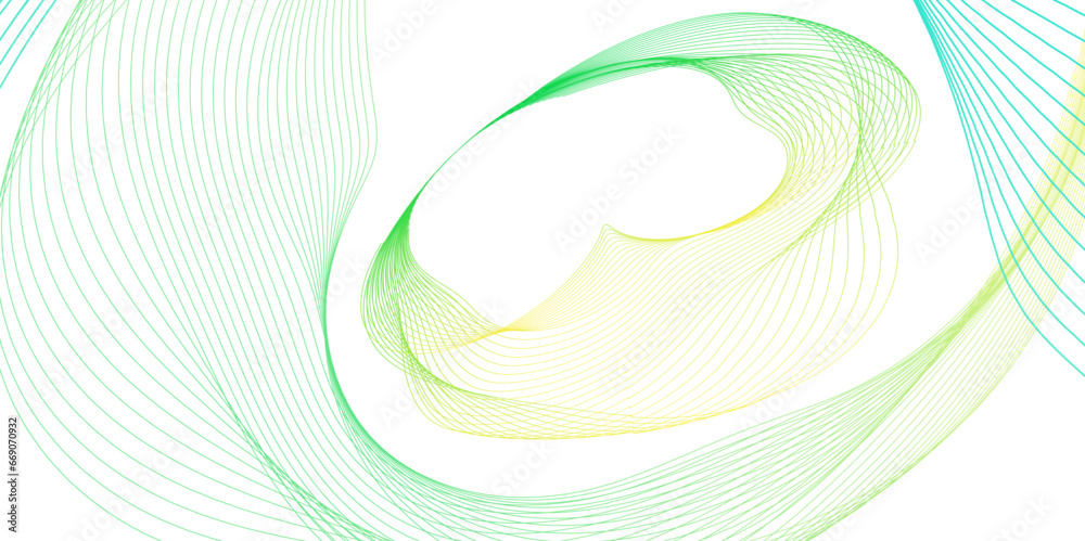 Abstract colorful wave circle line on transparent background modern ...
