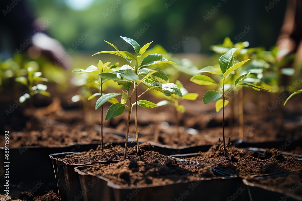 The Evolution Of A Young Plant Symbolizing Growth And Renewal . Сoncept ...
