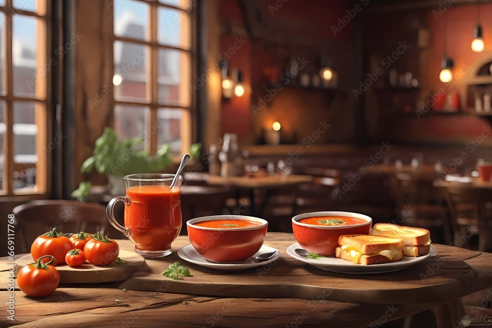 Savor the ambiance of 'Café Corner,' a cozy café scene with a rustic ...